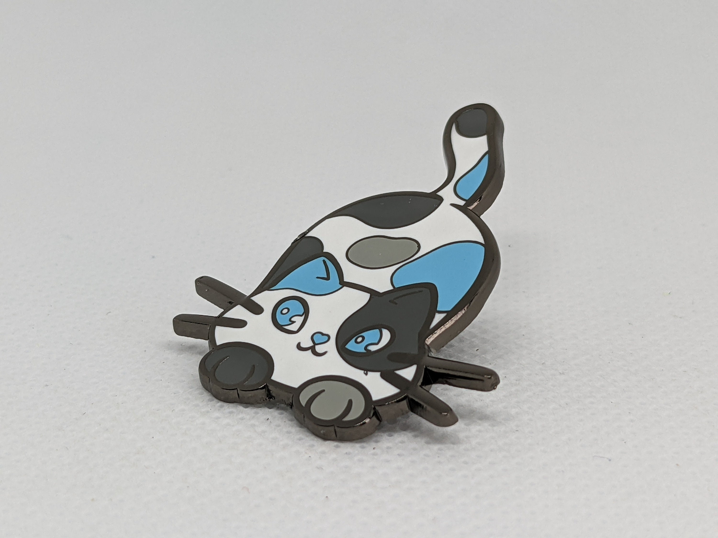 Demiboy Pride Cat Pin: Chibi Hard Enamel LGBTQ+ Jewelry - Etsy