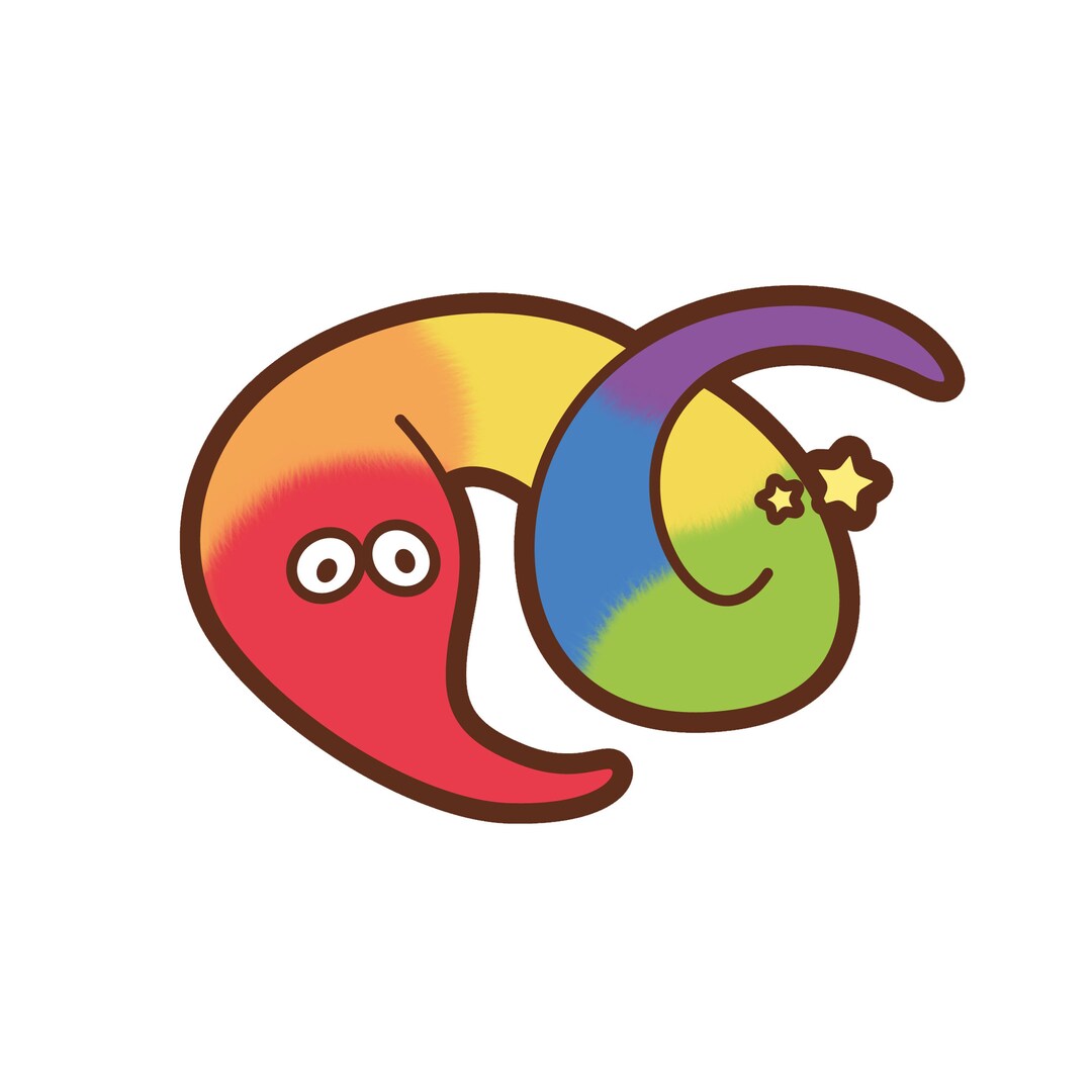 Rainbow Worm on a String Enamel Pin Iconic Fuzzy Magic Worm Wiggle Worm ...