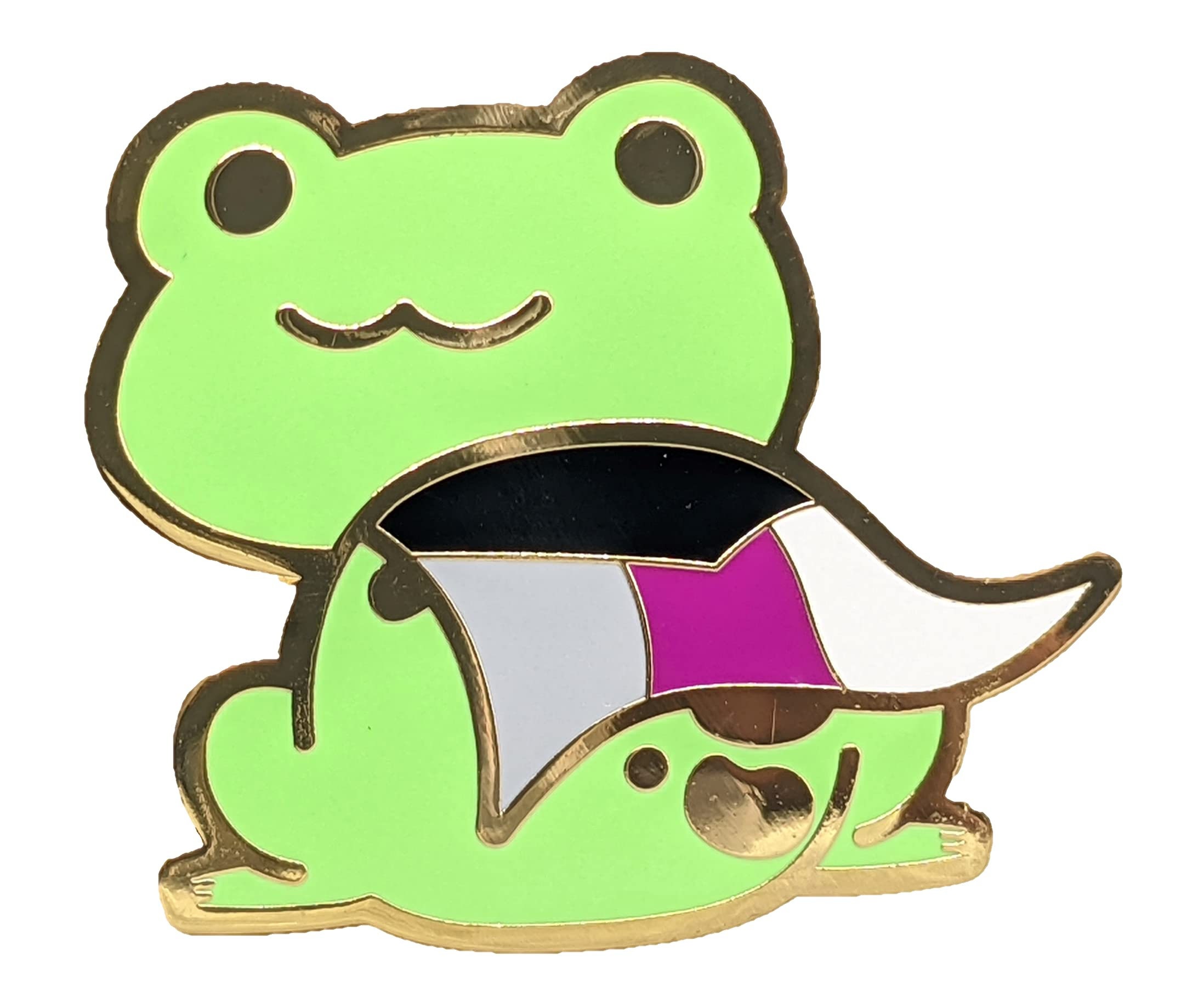 Demisexual Frog Pin LGBTQ Frog in Demi Pride Flag Cape - Etsy