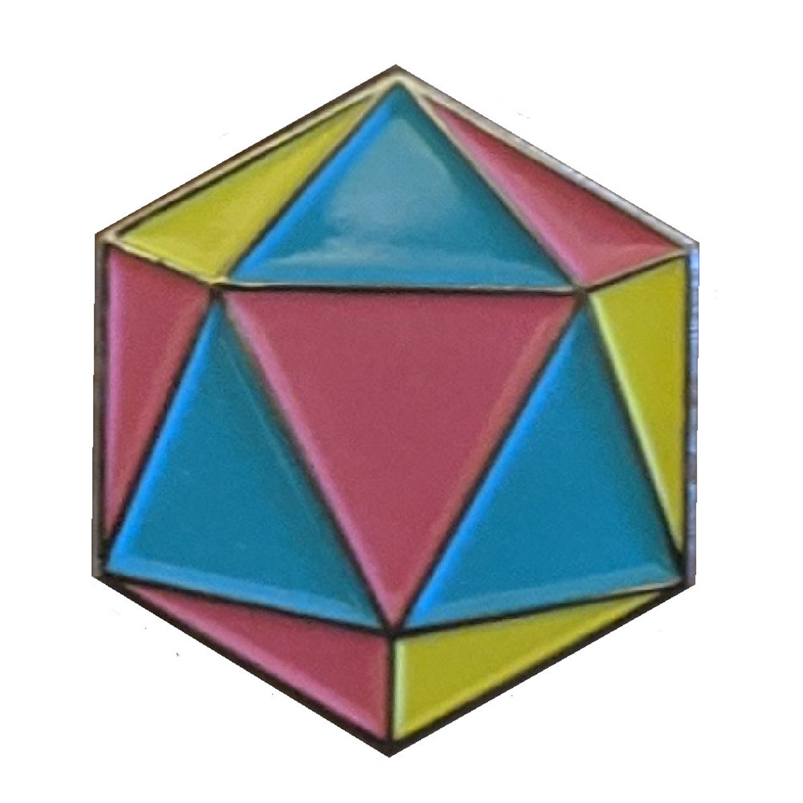 Pansexual Pride D20 Gaming Dice Enamel Pin in LGBTQ Pan Pride Flag ...