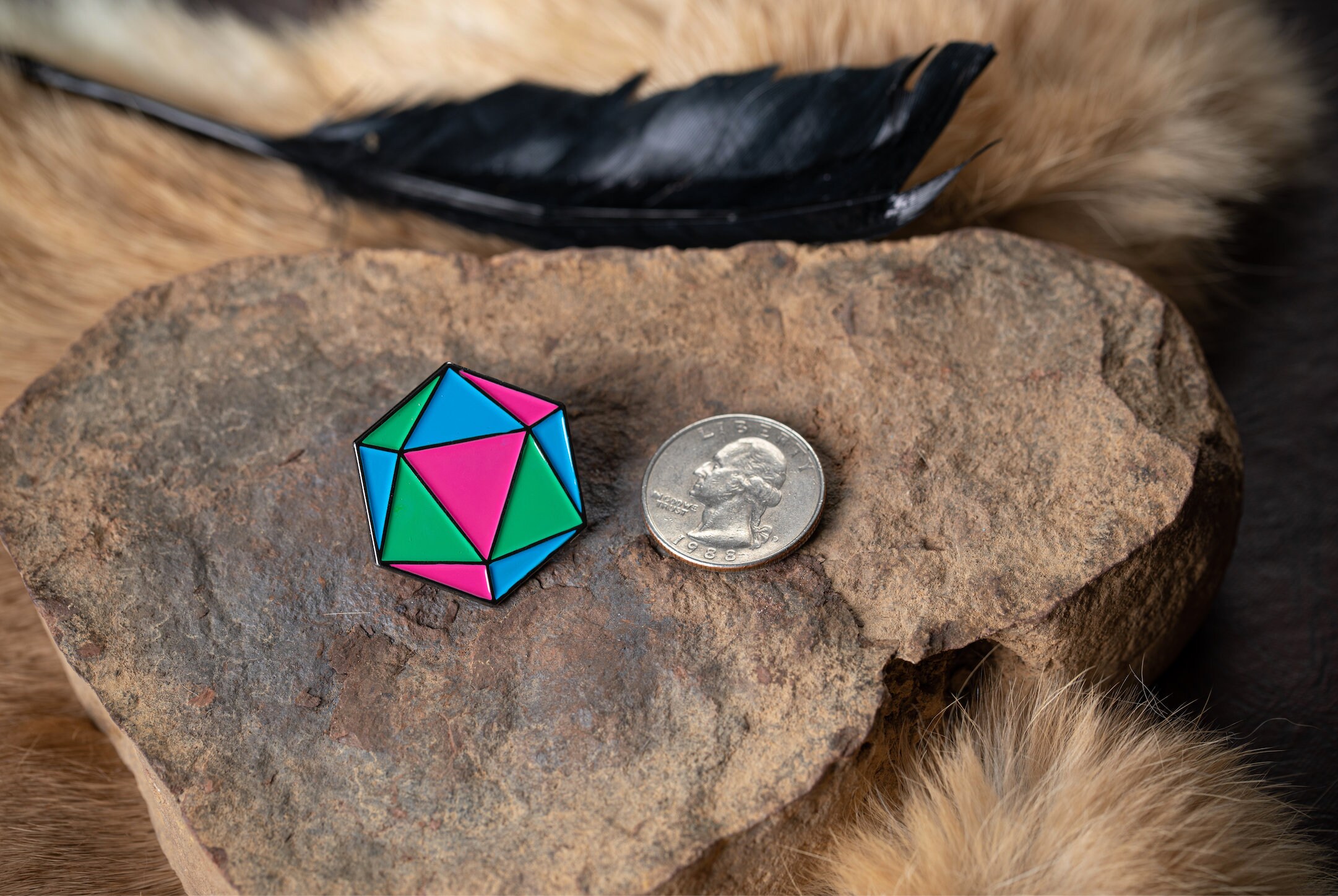 Polysexual Pride Flag D20 Gaming Dice Enamel Pin for Gaymers & - Etsy