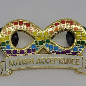 Autism Acceptance Enamel Pin: Rainbow Infinity Symbol, Neurodiversity ...