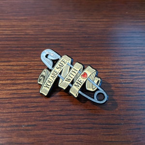 You Are Safe With Me Pin | Safe Space Pin | LGBTQ Ally Pin | Safety Pin Trans Rights Safespace ...
