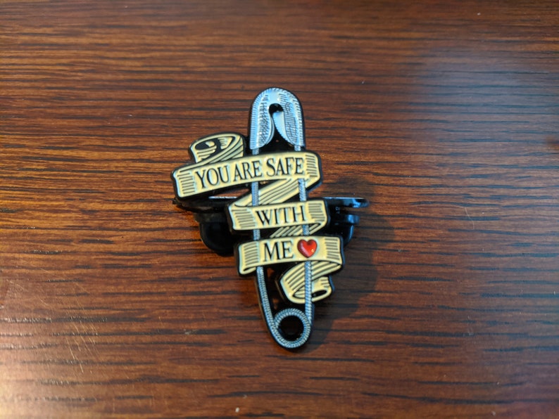 You Are Safe With Me Pin Safe Space Pin LGBTQ Ally Pin - Etsy