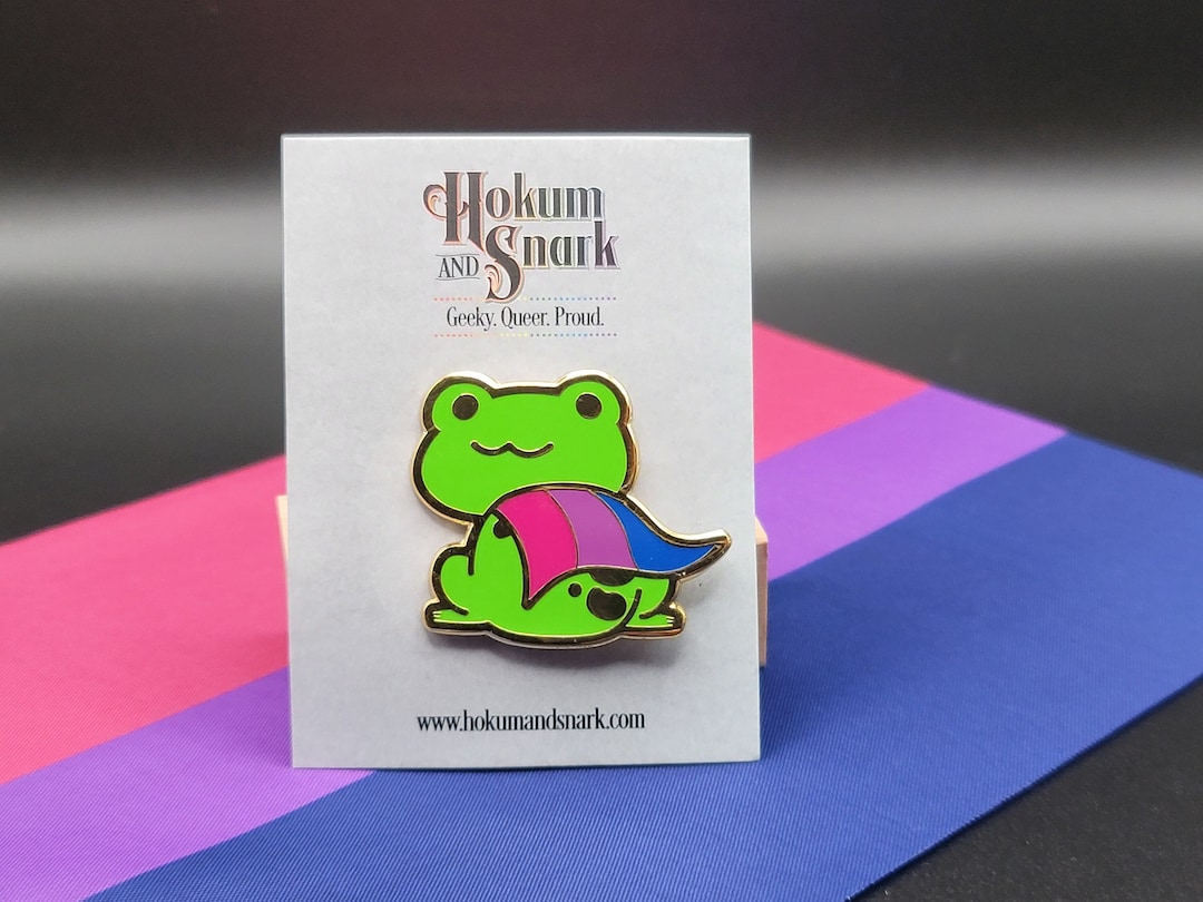 Bisexual Frog Pin | Bi Pride Frog Enamel Pin | LGBTQ+ Frog Pin | Pride ...