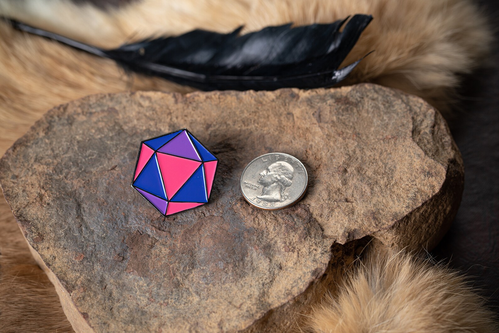 Bi Pride D20 Gaming Dice Enamel Pin in LGBTQ+ Bisexual Flag Colors - Etsy