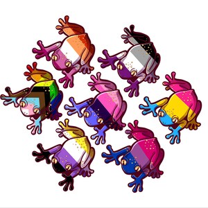 Frog Pride Stickers in Waterproof Die-cut Vinyl Choose - Etsy