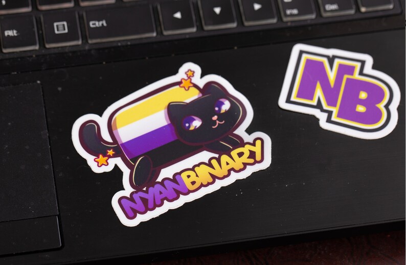 Nyanbinary Nyan Cat Nonbinary Pride Pun Decal 3 - Etsy