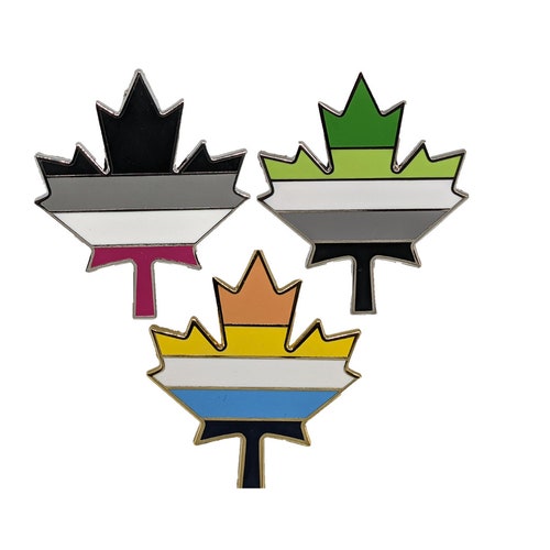 Asexual Aromantic Aro Ace Pride Canadian Maple Leaf Hard - Etsy