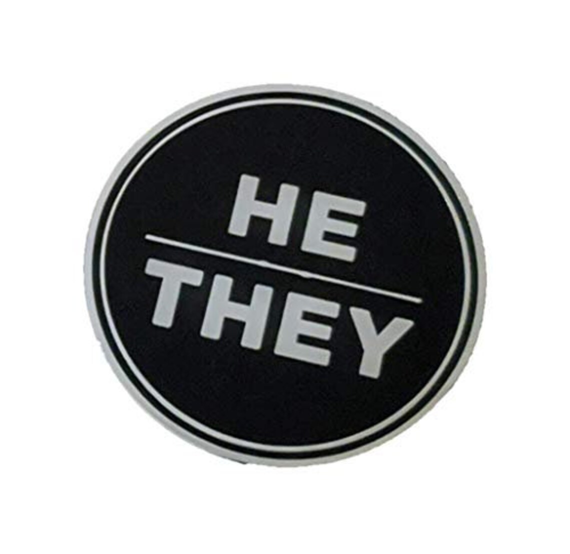 He They Pronoun Pin Silver or Gold 1-inch Round Hard Enamel | Etsy