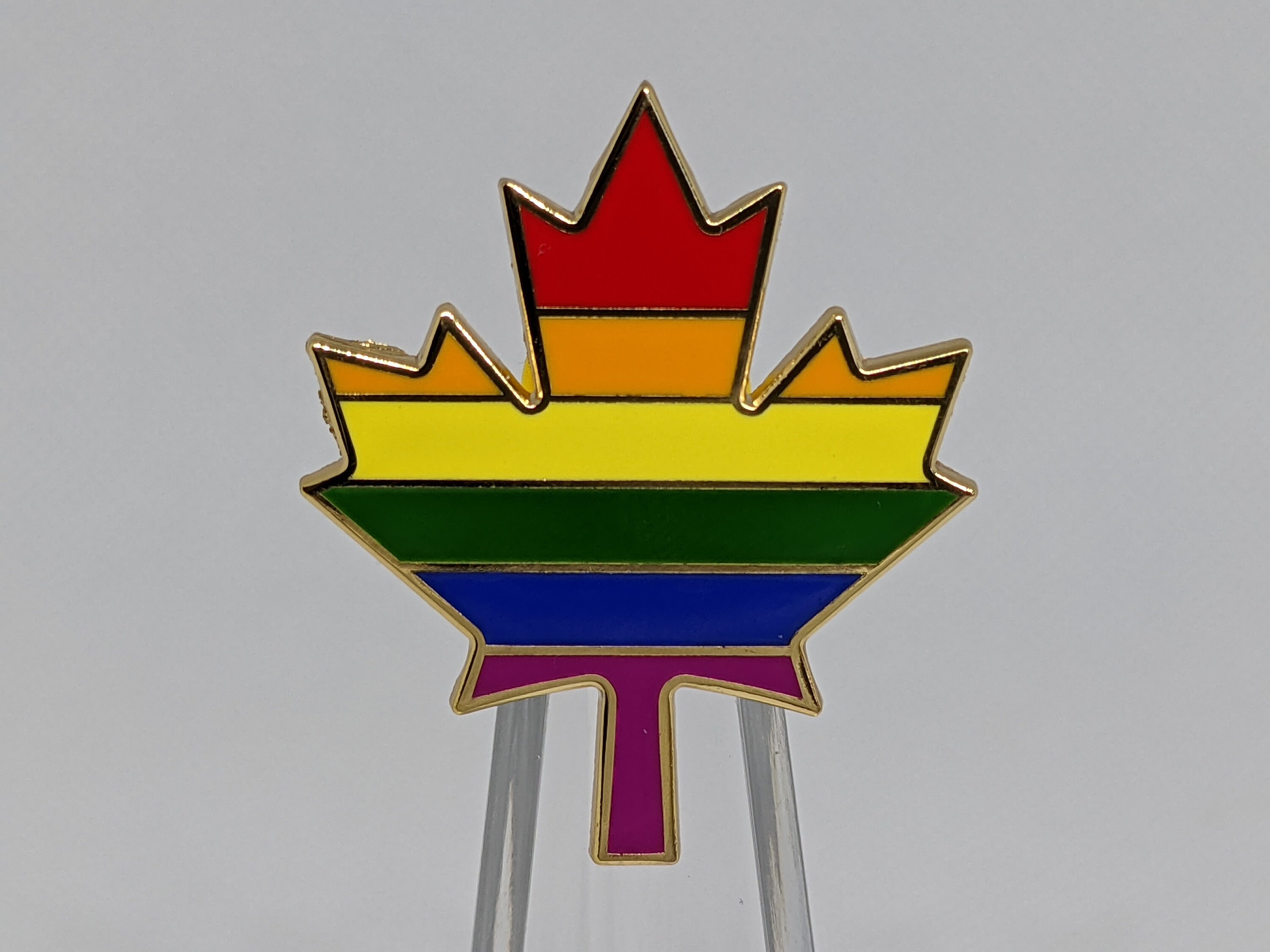 Gay Pride Rainbow Flag Canada Pride Canadian Maple Leaf Hard - Etsy