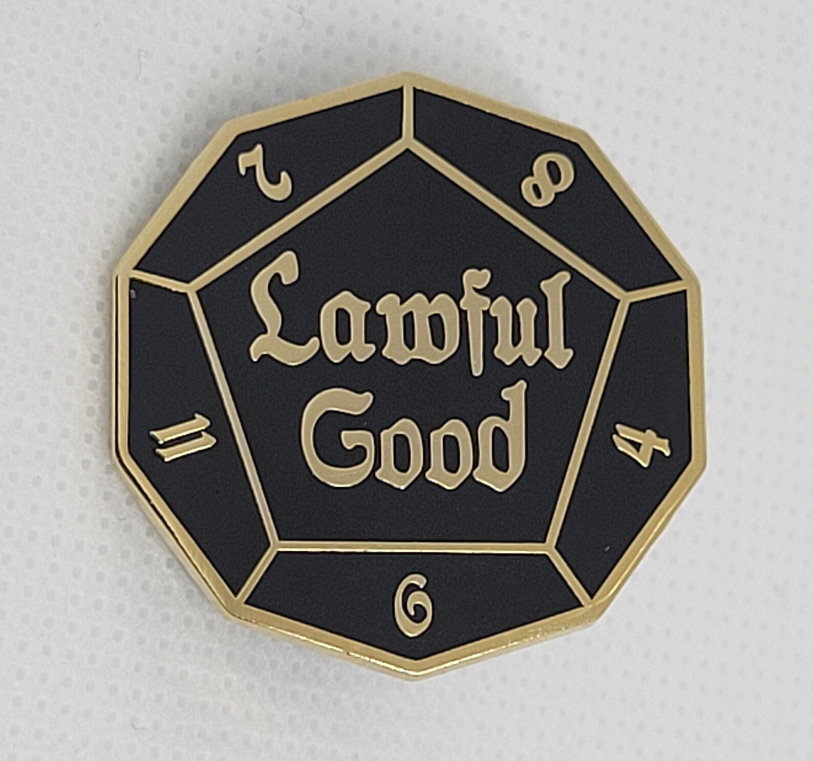 Lawful Good Dnd Alignment D12 Dice Enamel Pin Silver or Gold - Etsy