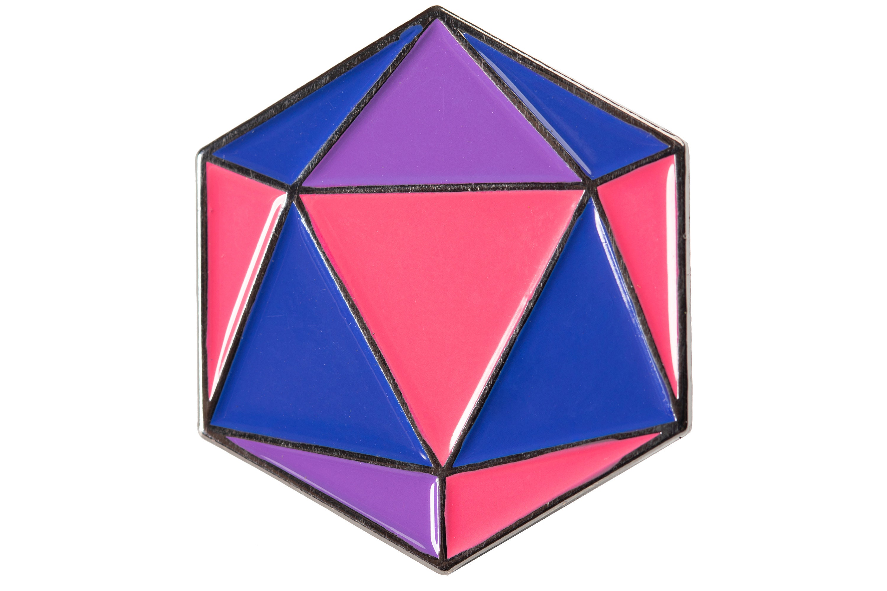 Bi Pride D20 Gaming Dice Enamel Pin in LGBTQ+ Bisexual Flag Colors - Etsy