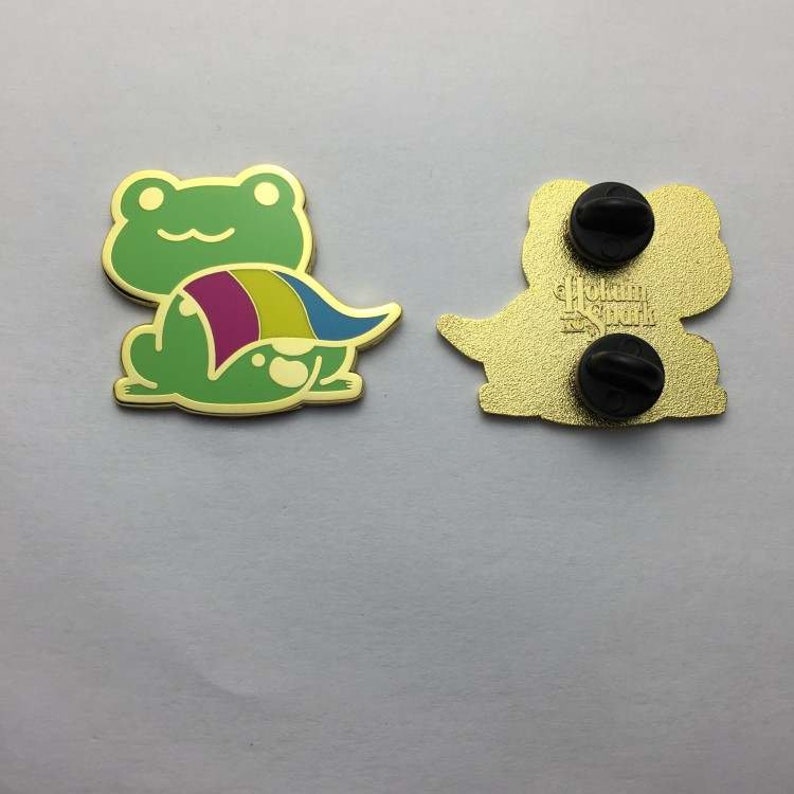 Pansexual Pride Frog Enamel Pin: Chibi Queer Superhero - Etsy
