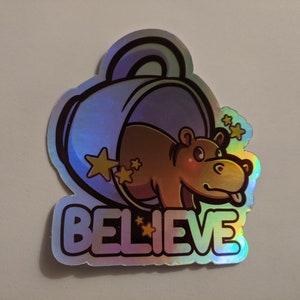 North American House Hippo Canadian Cryptid Holographic Decal | 3 ...