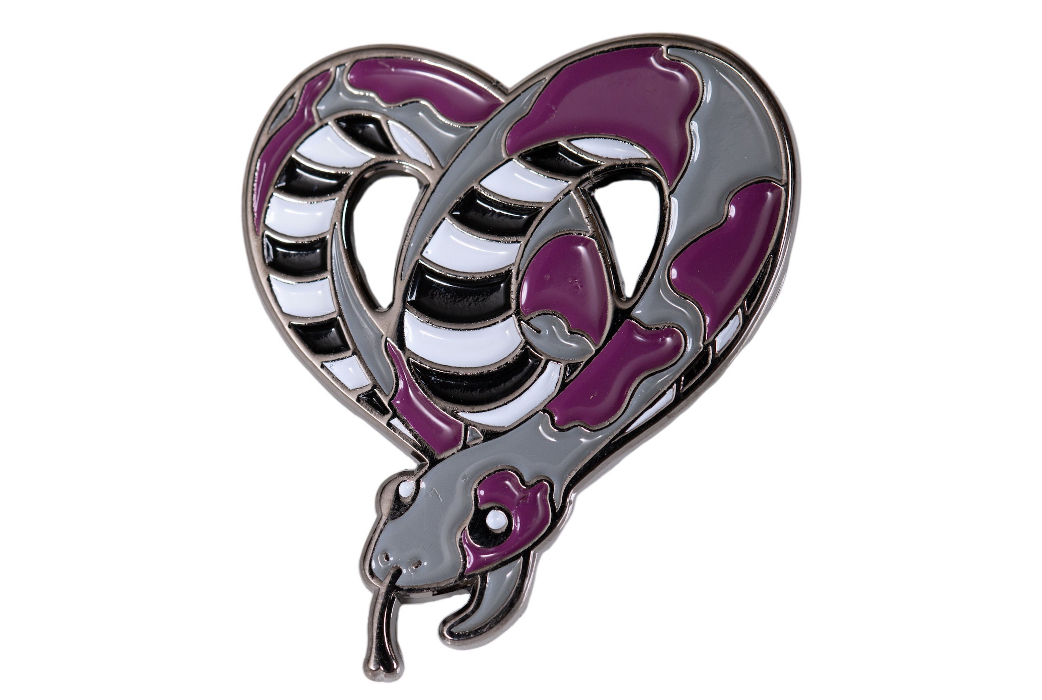 Gray Ace Demi Pride Noodle Enamel Pin in Demisexual Flag | Etsy