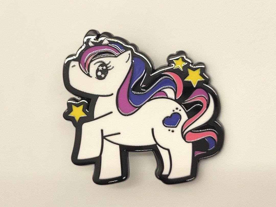 Genderfluid Pride Unicorn Pin | Chibi Enamel Gay Little Pony Pin With ...