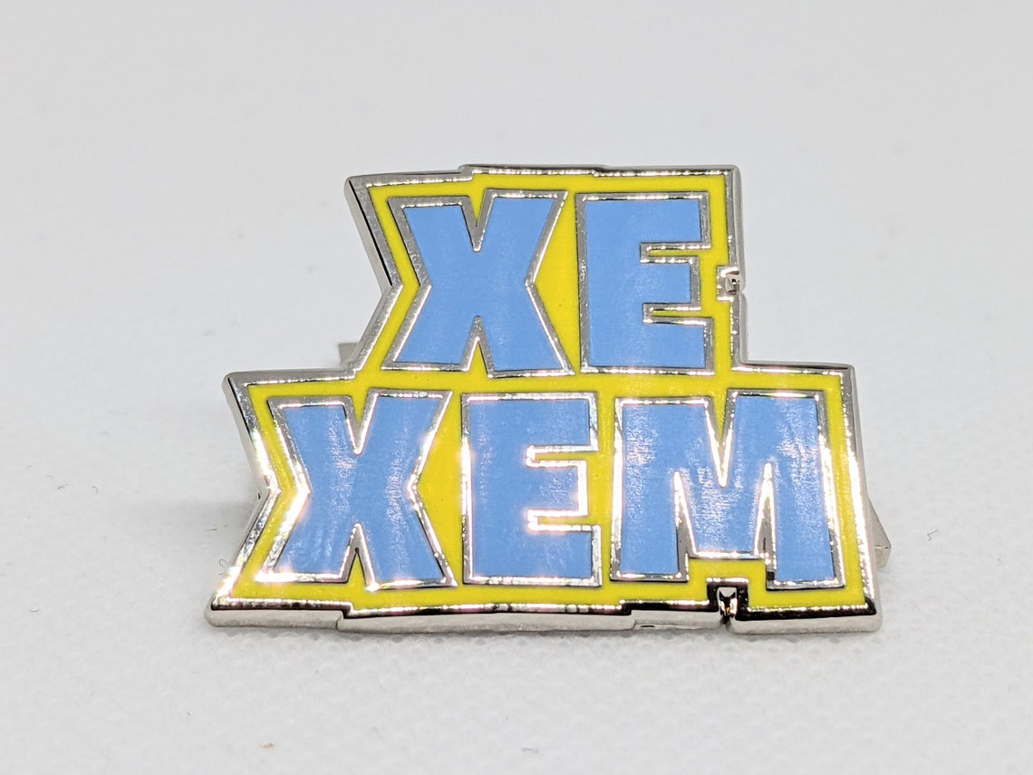 Xe / Xem Enamel Xe Xem Pin Nonbinary Gender Nonconforming - Etsy