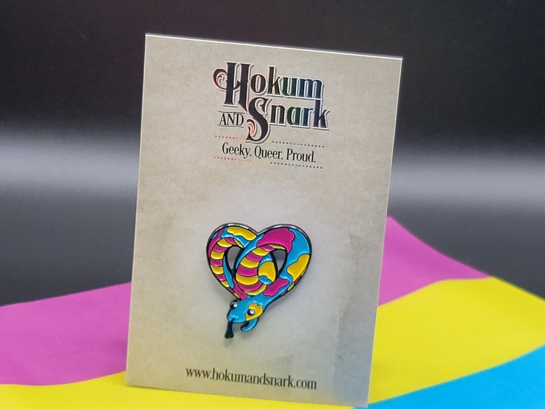 Pansexual Pride Noodle Cute Enamel Pin in Pan Pride Flag Colors ...