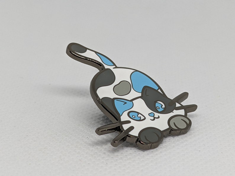Demiboy Pride Cat Pin: Chibi Hard Enamel LGBTQ+ Jewelry - Etsy