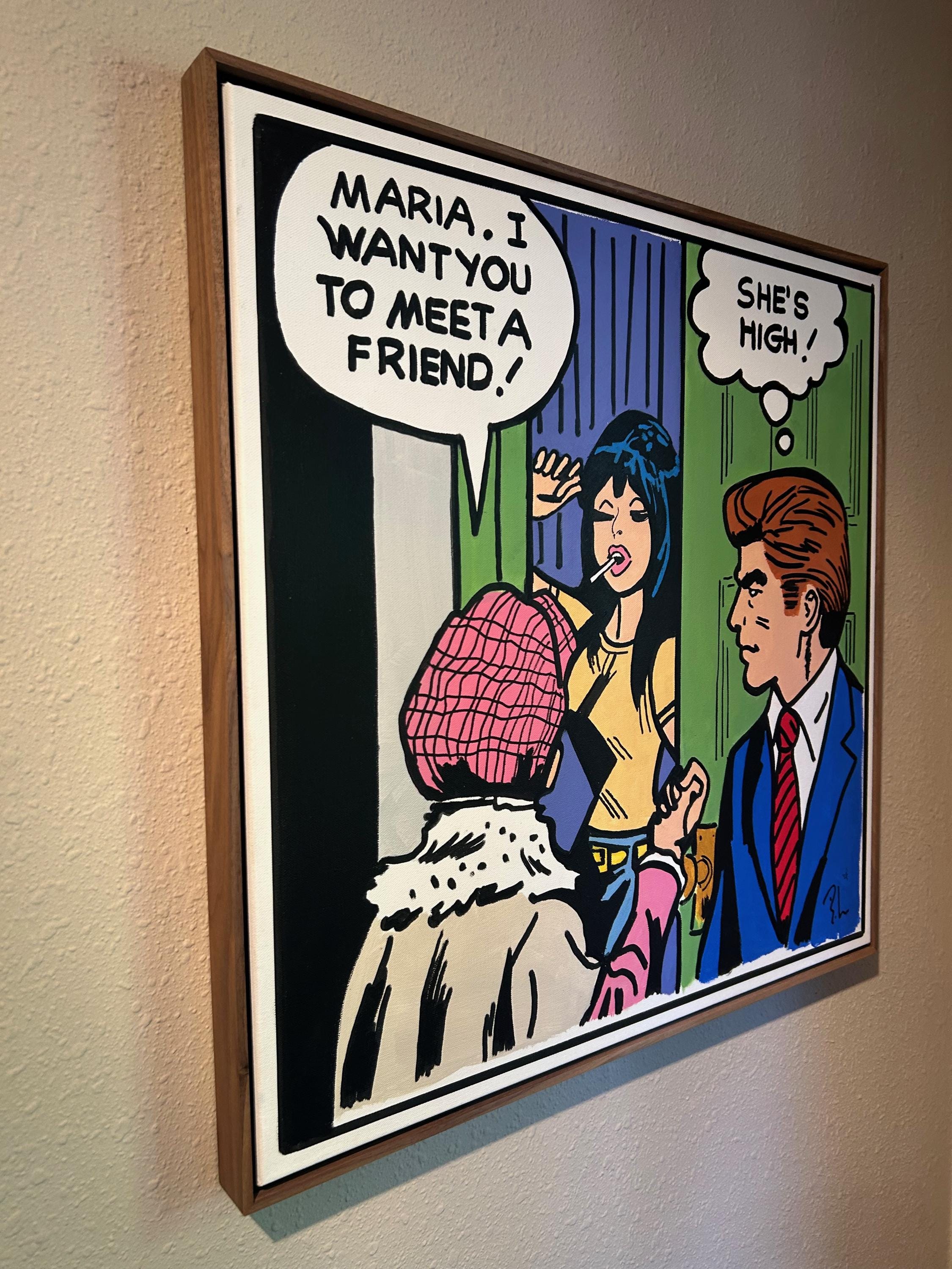 Original Pop Art Painting "she's High!" 24"x24" Acrylic on Canvas ...