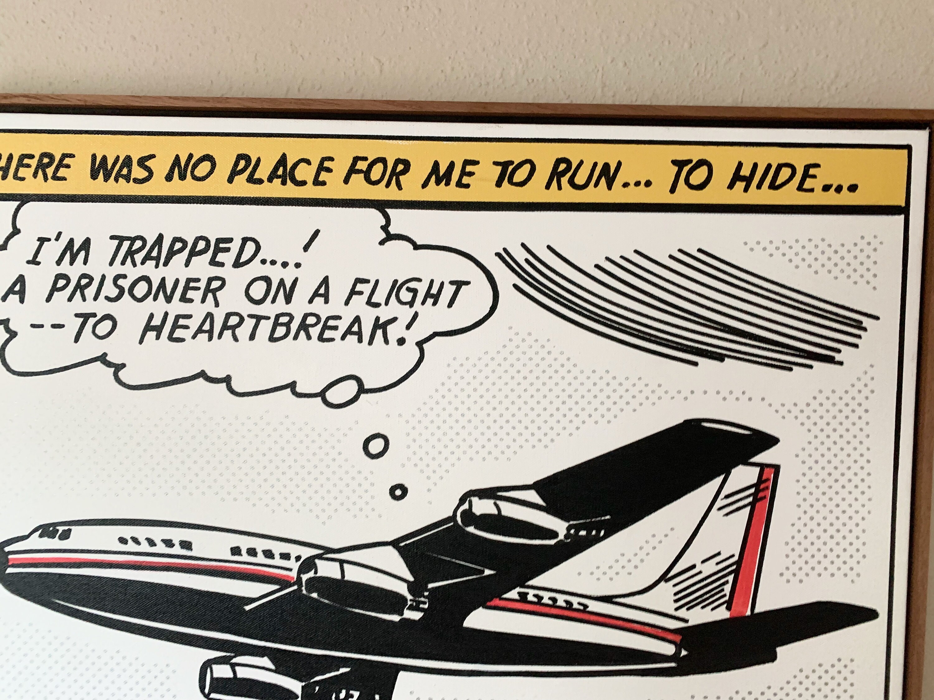 Original Pop Art Painting flight to Heartbreak 24x24 Acrylic on Canvas ...