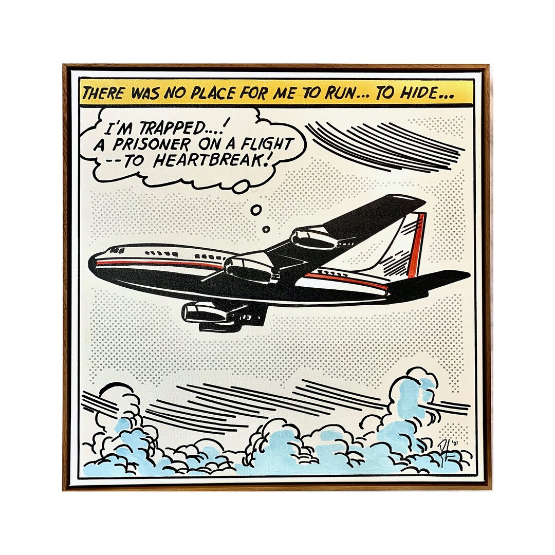 Original Pop Art Painting "flight to Heartbreak" 24"x24" Acrylic on ...