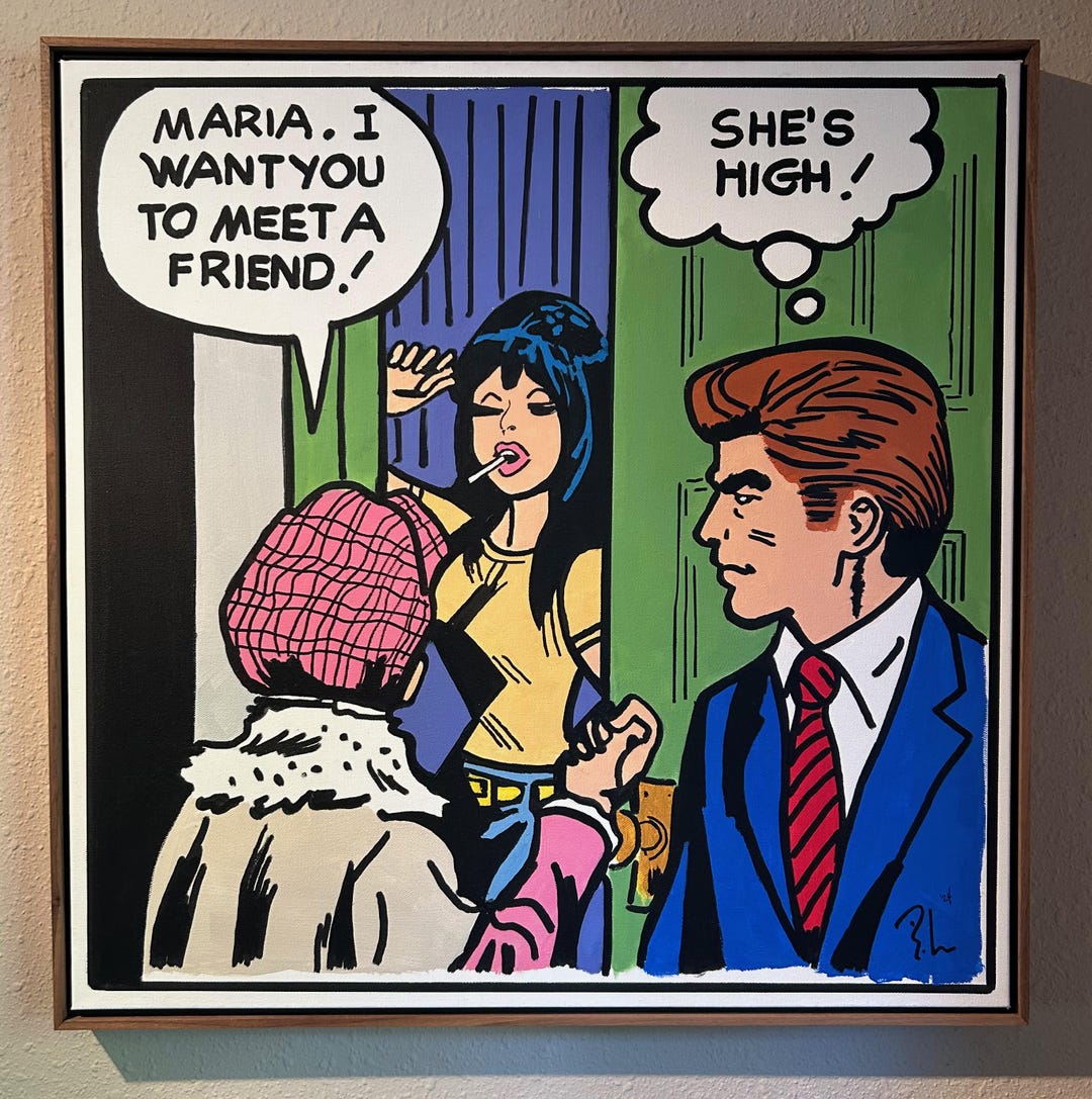 Original Pop Art Painting "she's High!" 24"x24" Acrylic on Canvas ...