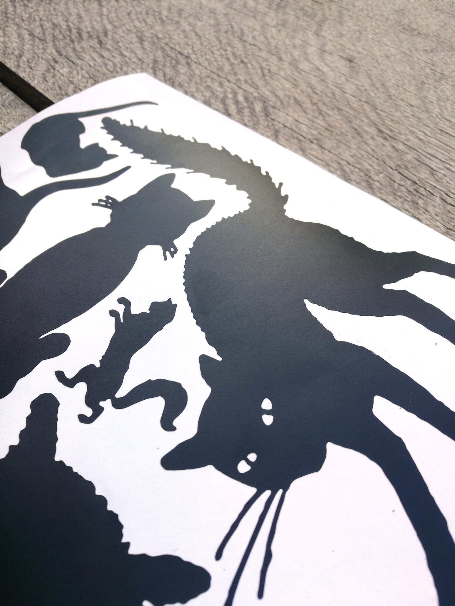 Cat Vinyl Stickers 27 Cats in Total Black Matte Waterproof - Etsy