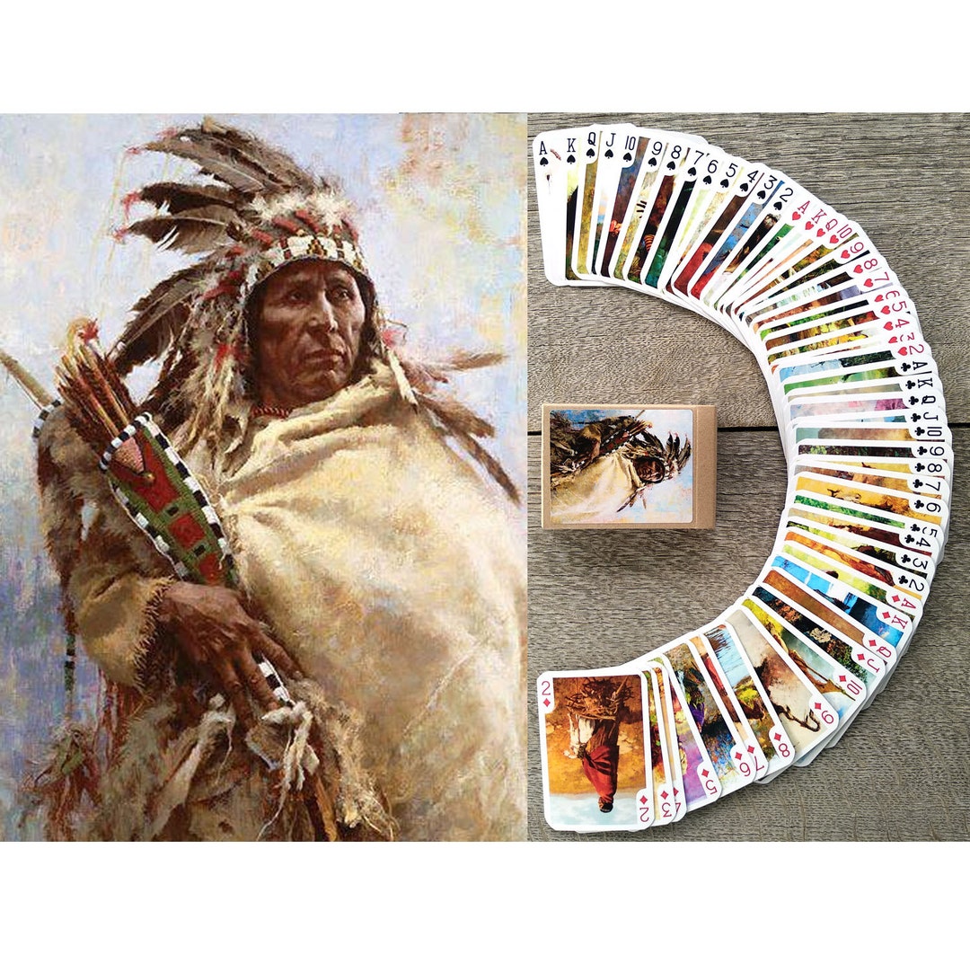 NATIVE AMERICANS Playing Cards poker Deck 54 Cards All - Etsy Norway