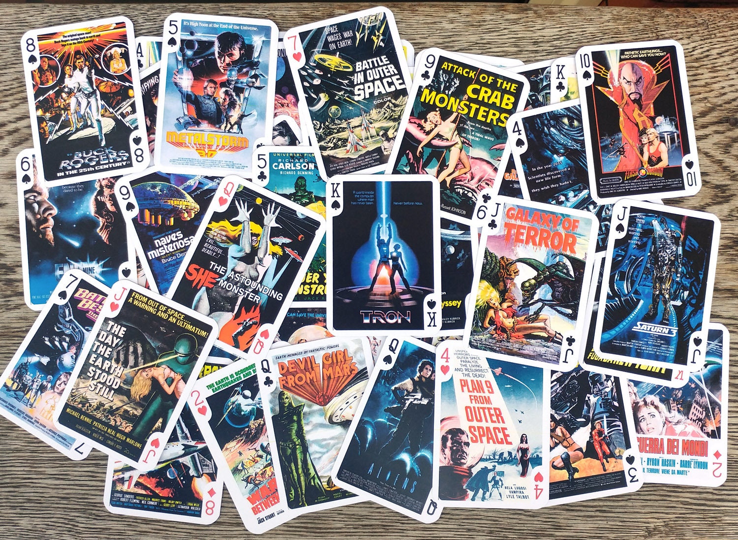 SCI FI Playing Cards poker Deck 54 Cards All Different - Etsy UK