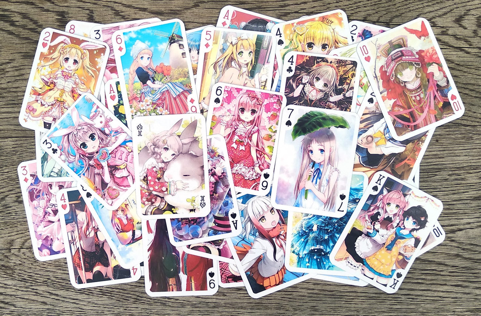 ANIME Playing Cards poker Deck 54 Cards All Different Kawaii Cute Cute ...