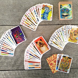 PSYCHEDELIC CATS Playing Cards poker Deck 54 Cards All Different ...