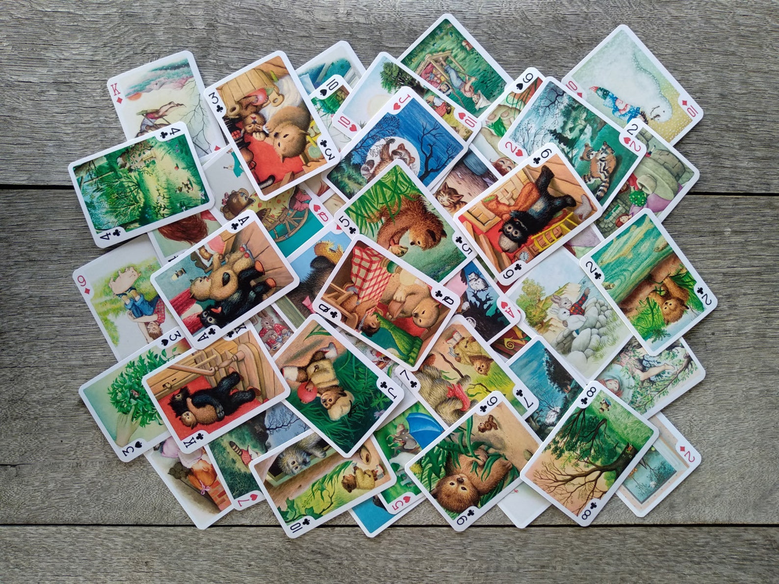 Childrens STORY Playing Cards poker Deck 54 Cards All - Etsy