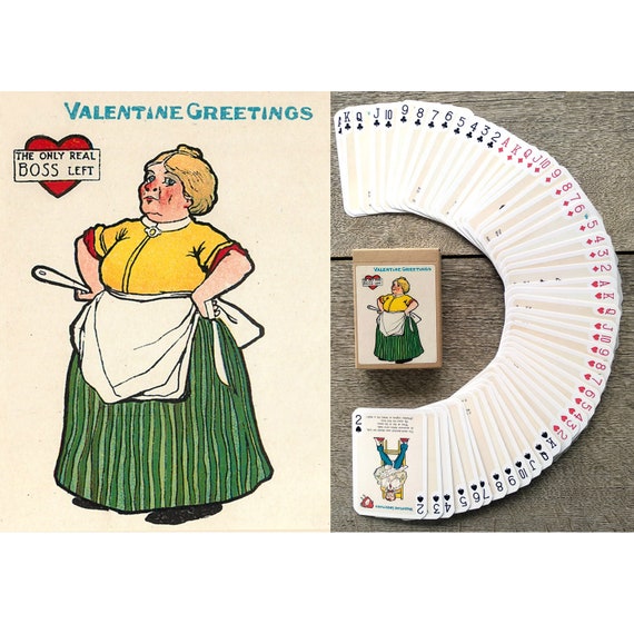 FUNNY VALENTINE DAY Playing Cards poker Deck 54 Cards All | Etsy