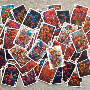 FUNKY MUSHROOMS Playing Cards poker Deck 54 Cards All Different ...