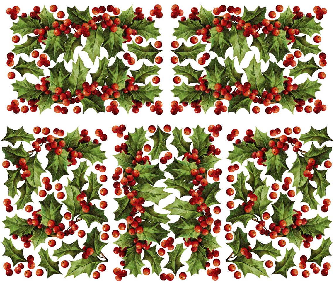 GARLAND CHRISTMAS DECORATIONS Large Vinyl Stickers over 100 - Etsy ...