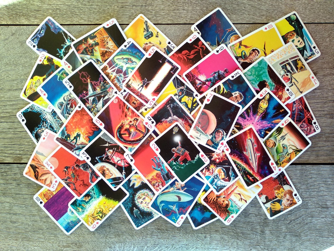 FANTASY ALIEN BATTLE Playing Cards poker Deck 54 Cards All - Etsy Norway