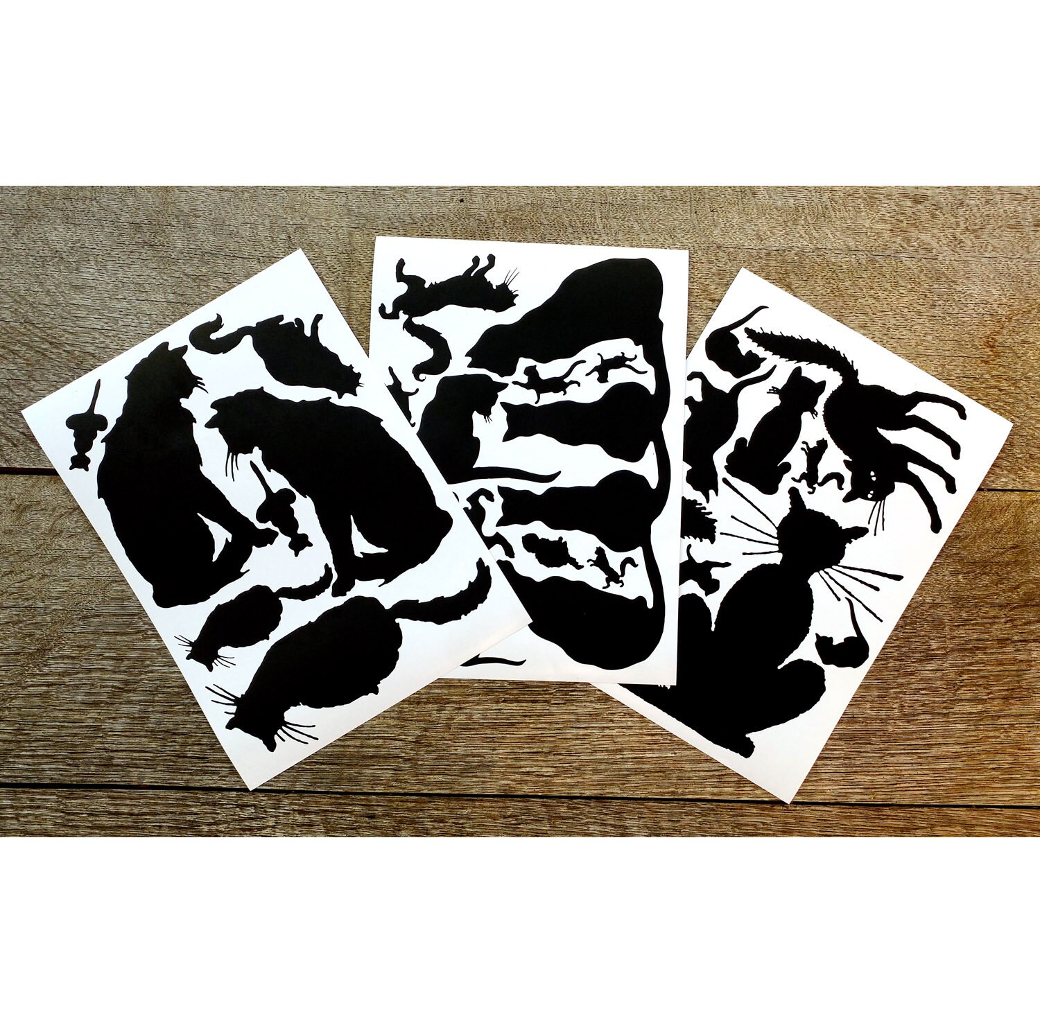 Cat Vinyl Stickers 27 Cats in Total Black Matte Waterproof - Etsy