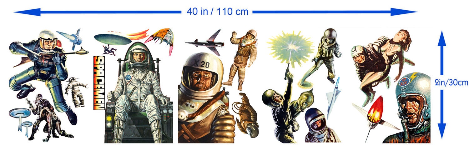 VINTAGE SCI-FI Large Vinyl Stickers over 20 Large Stickers - Etsy UK