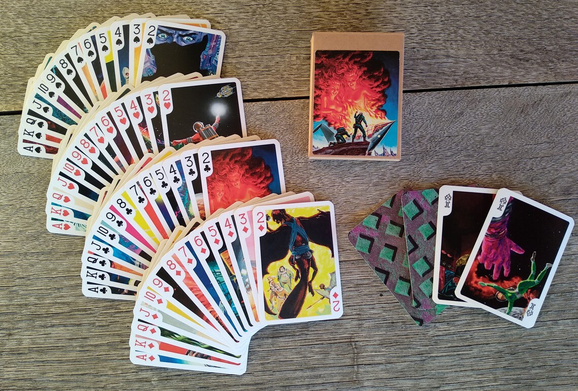 FANTASY ALIEN BATTLE Playing Cards poker Deck 54 Cards All - Etsy Norway