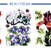 POPPY DAFFODIL FLOWERS, Large Vinyl Stickers over 20 Large Sticker ...
