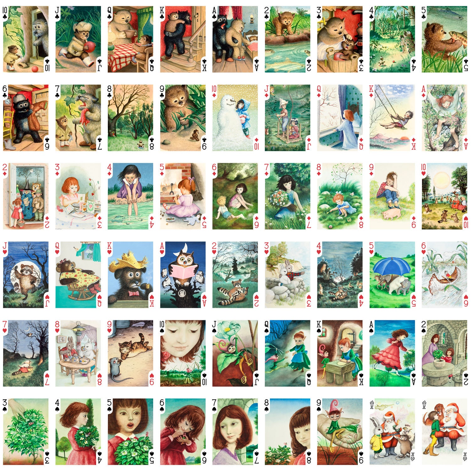 Childrens STORY Playing Cards poker Deck 54 Cards All - Etsy