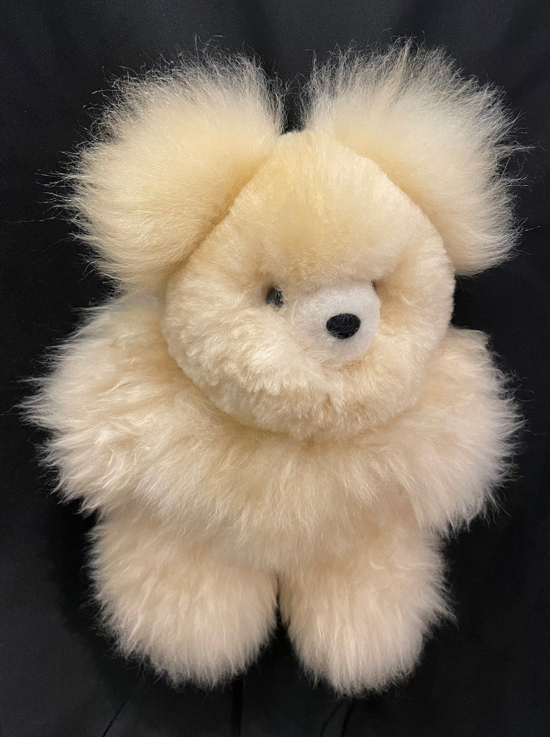 Baby Alpaca Stuffed Bear Animal, Real Fur Stuffed Animal, - Etsy
