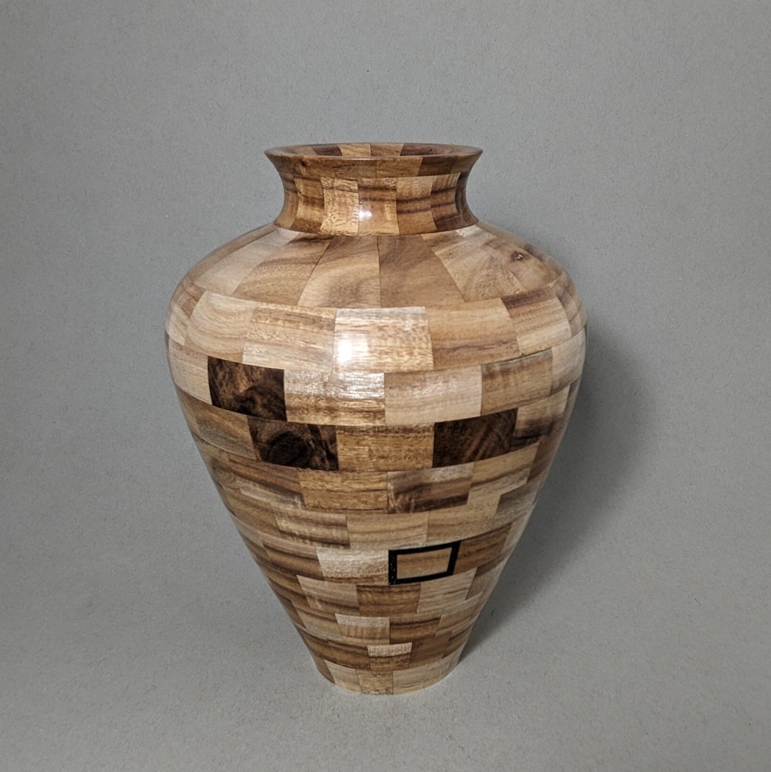 Segmented Wooden Vase - Etsy
