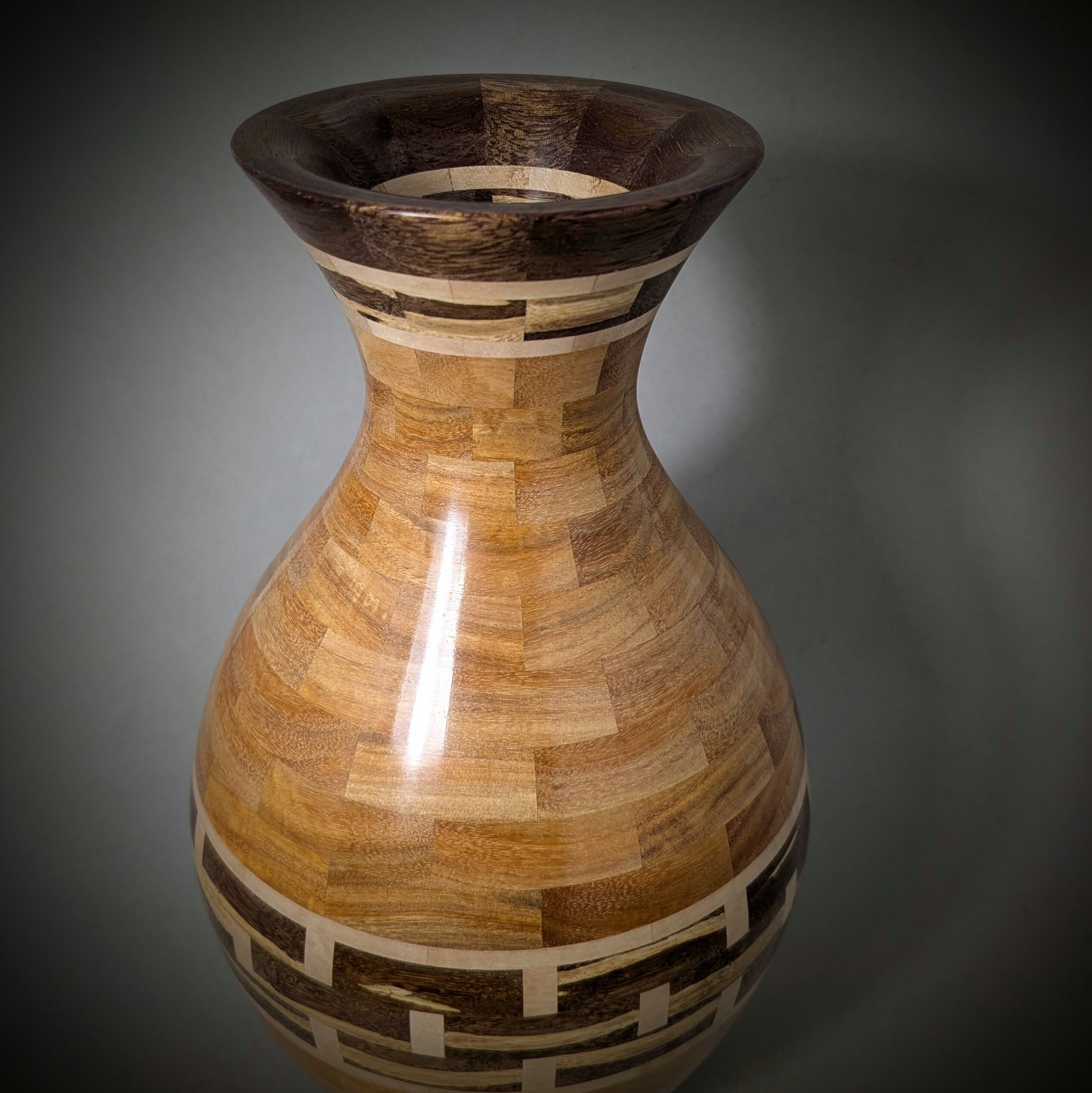 Segmented Wooden Vase - Etsy