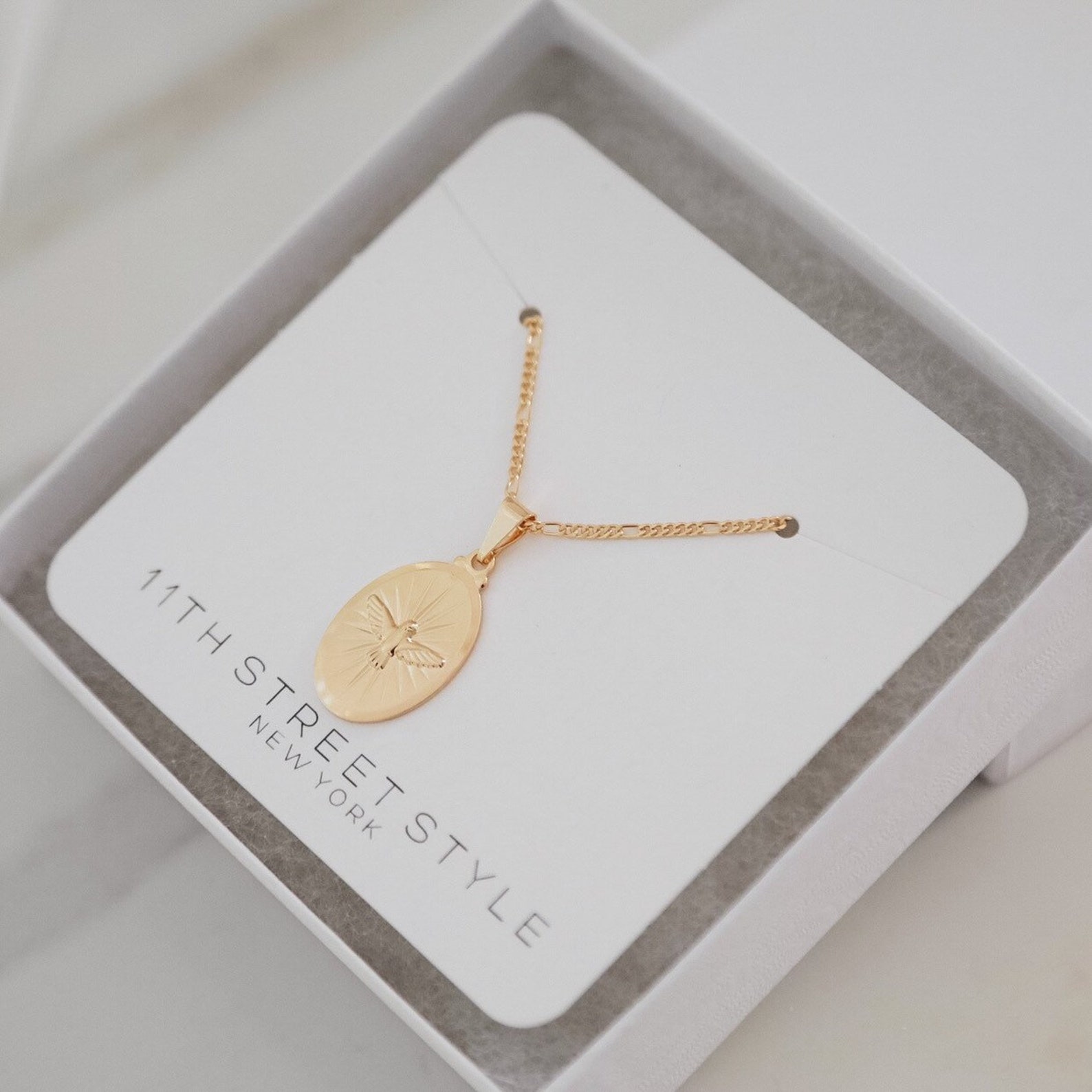 Dove Spirit Necklace Holy Spirit Necklace 18kt Gold Filled | Etsy