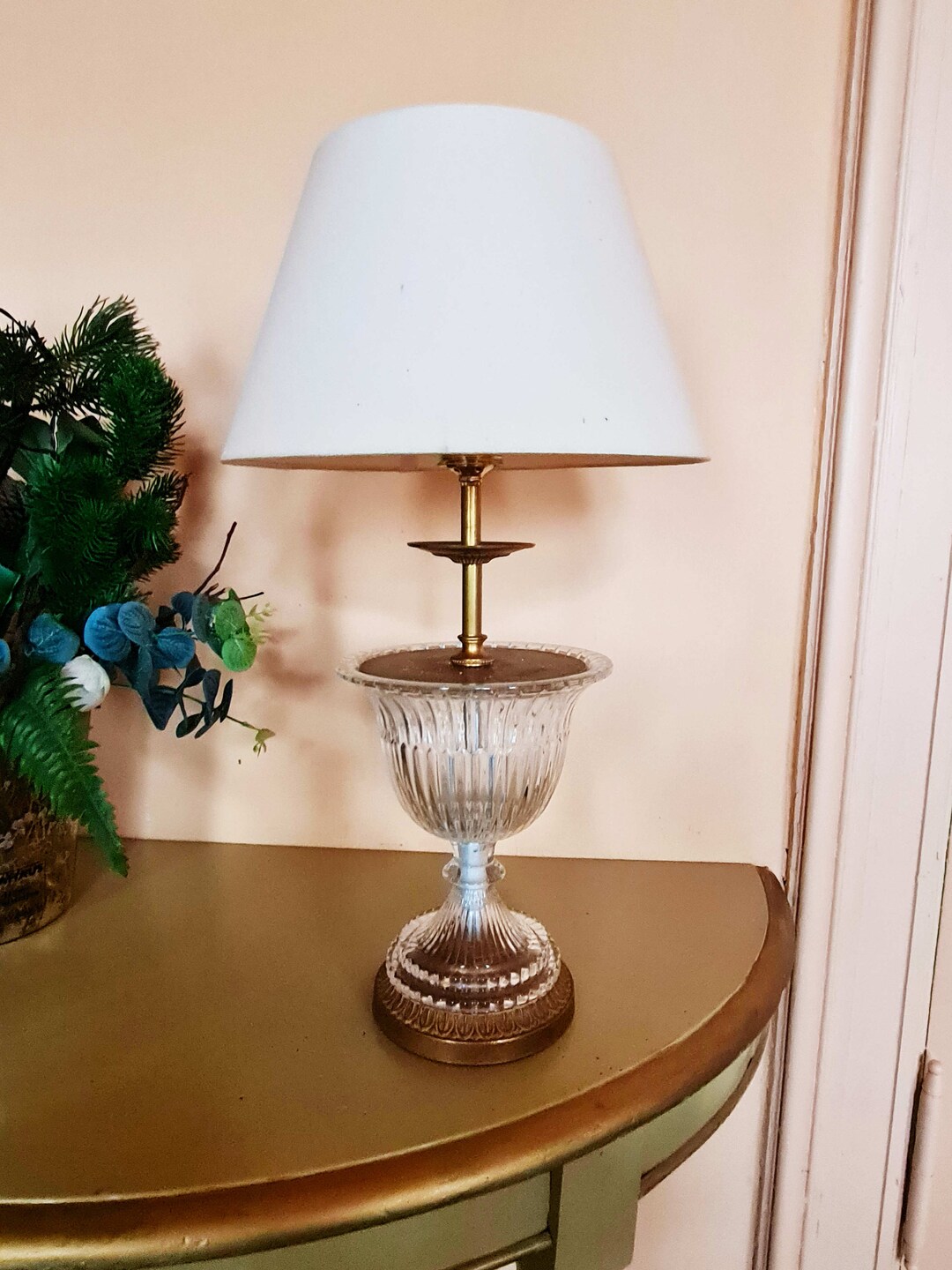 Antique Floor Lamp, Table Lamp, Bronze, Crystal ST12 - Etsy