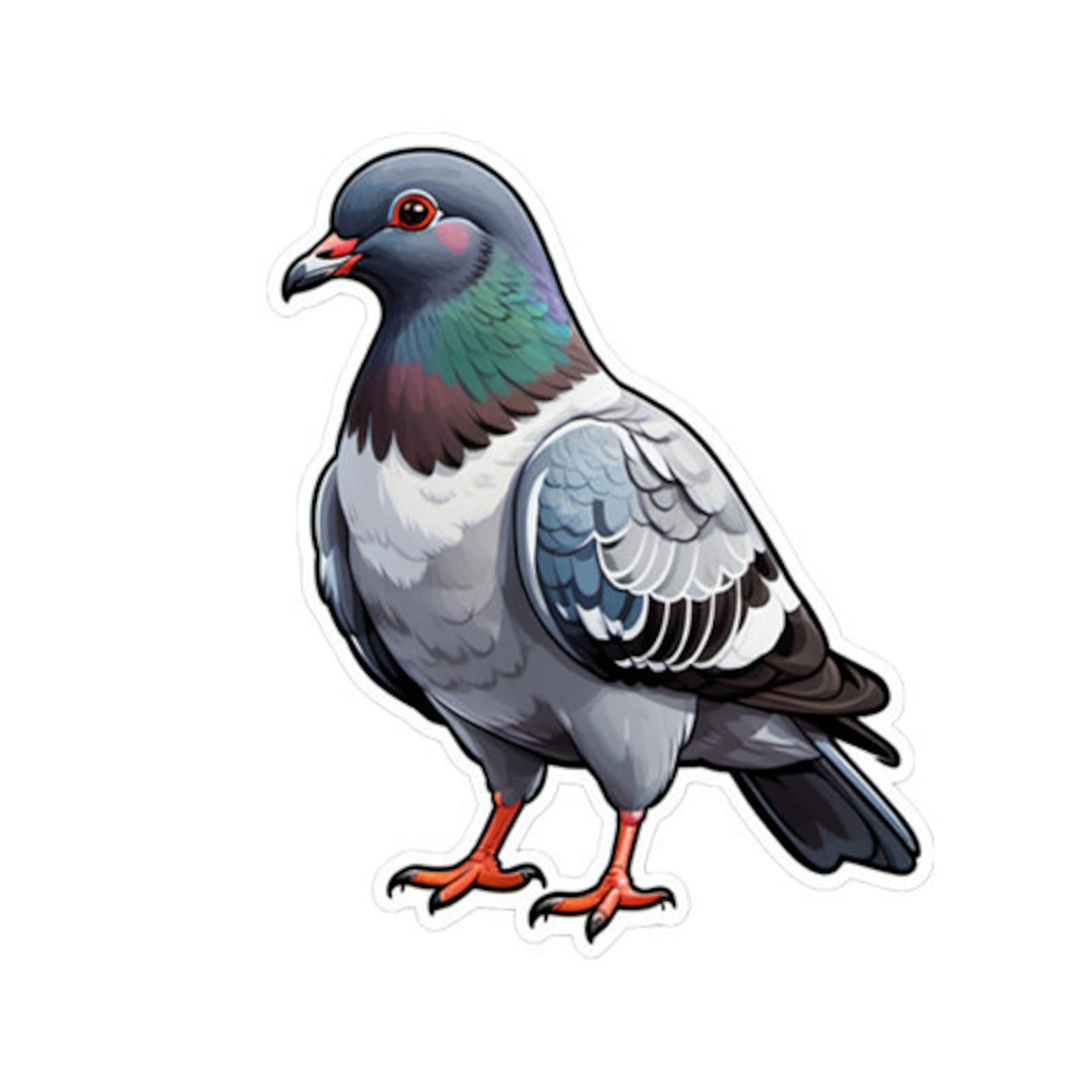 Cute Pigeon Digital Sticker - Dove, Birds, Avian - Etsy