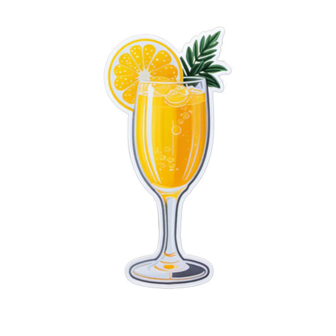 Digital Sticker Mimosa - Cute Brunch Drink Sticker - Etsy